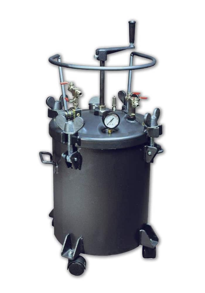 Pressurised tanks for spray guns – Stainless steel with manual mixer ...