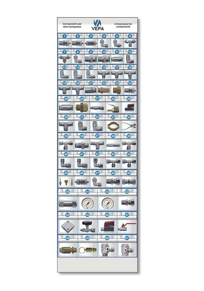Compressed air fitting kit - Display frame drawer cabinets box ...